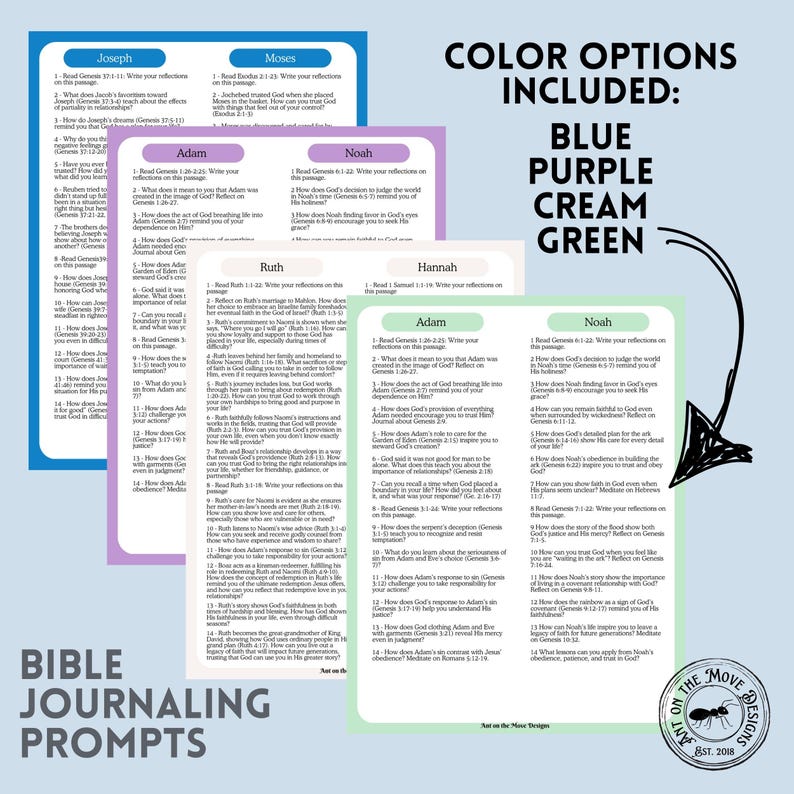 Bible Journaling Prompt Questions – 2026 Bible Study Guide – Printable ...