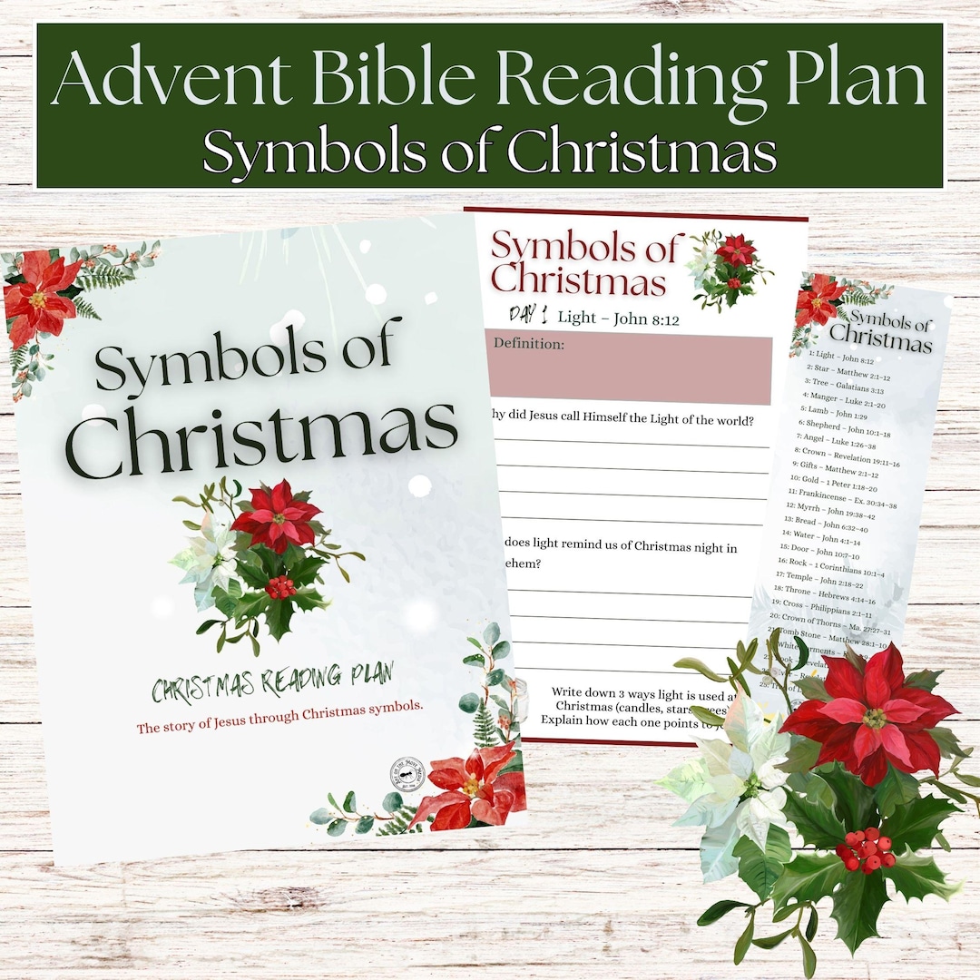 Christmas Advent Bible Reading Plan, Printable Bookmarks & Worksheets ...