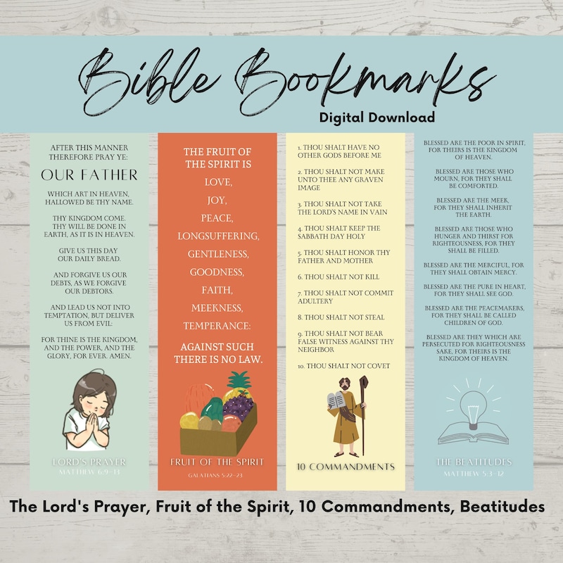 Beatitudes Bookmark - Etsy