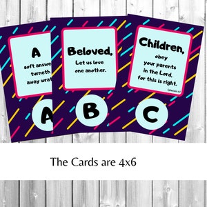 Alphabet Verse Cards | ABC Bible Verse Memory Cards | Learn the ...