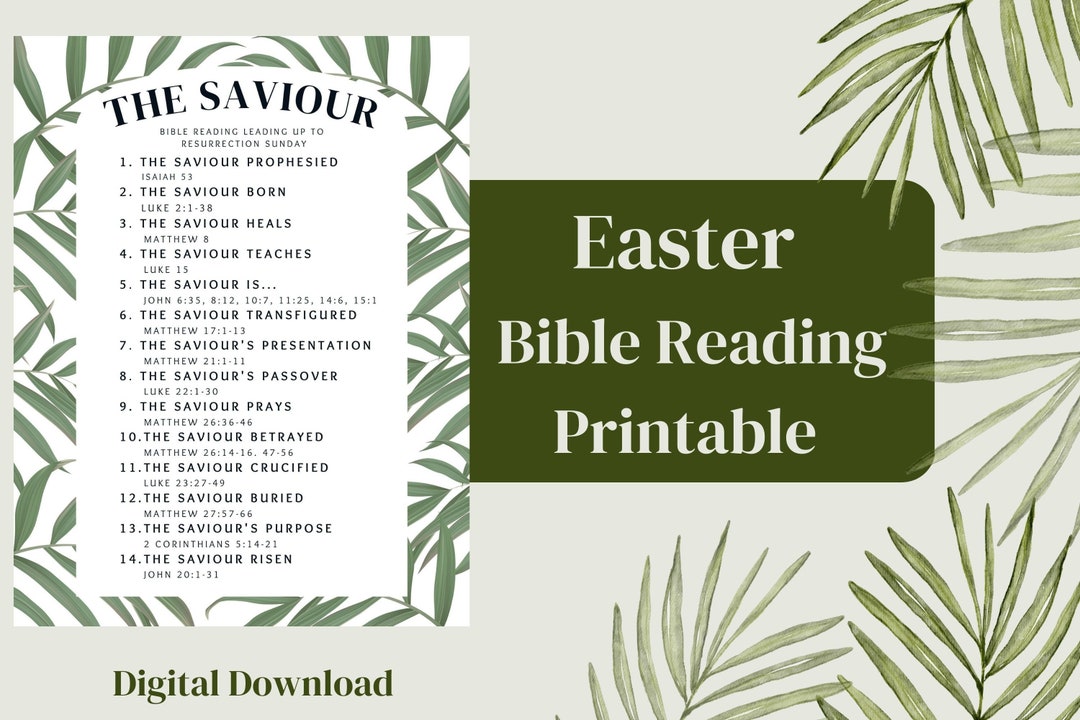 Easter Bible Reading, Printable Bible Reading, PDF, Digital Download ...