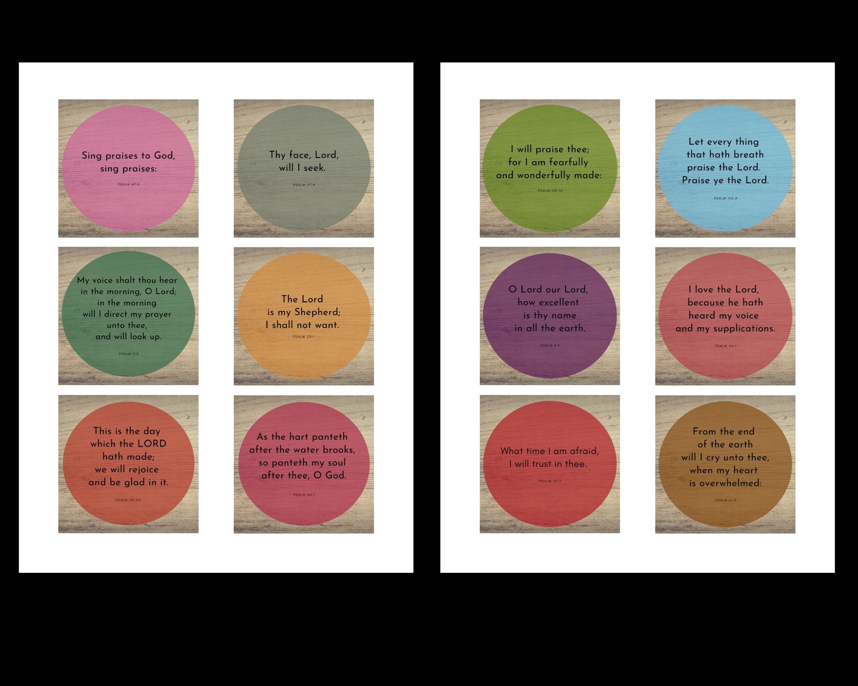 Square Bible Verse Cards 3 Inch Square Cards Printable Bible Cards ...