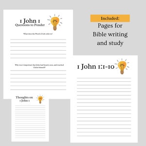1 John 1 Scripture Memory Bundle, Homeschool Printable (digital ...