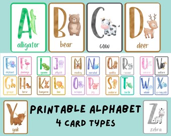 Watercolor Printable Alphabet Mat Resin Letter Match - Etsy