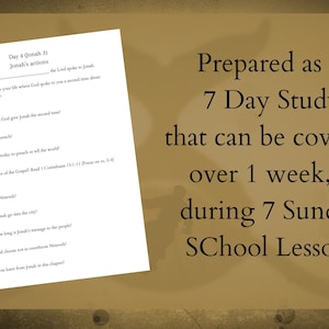Jonah Bible Study| Printable Bible Study | Bible Study | Devotional ...