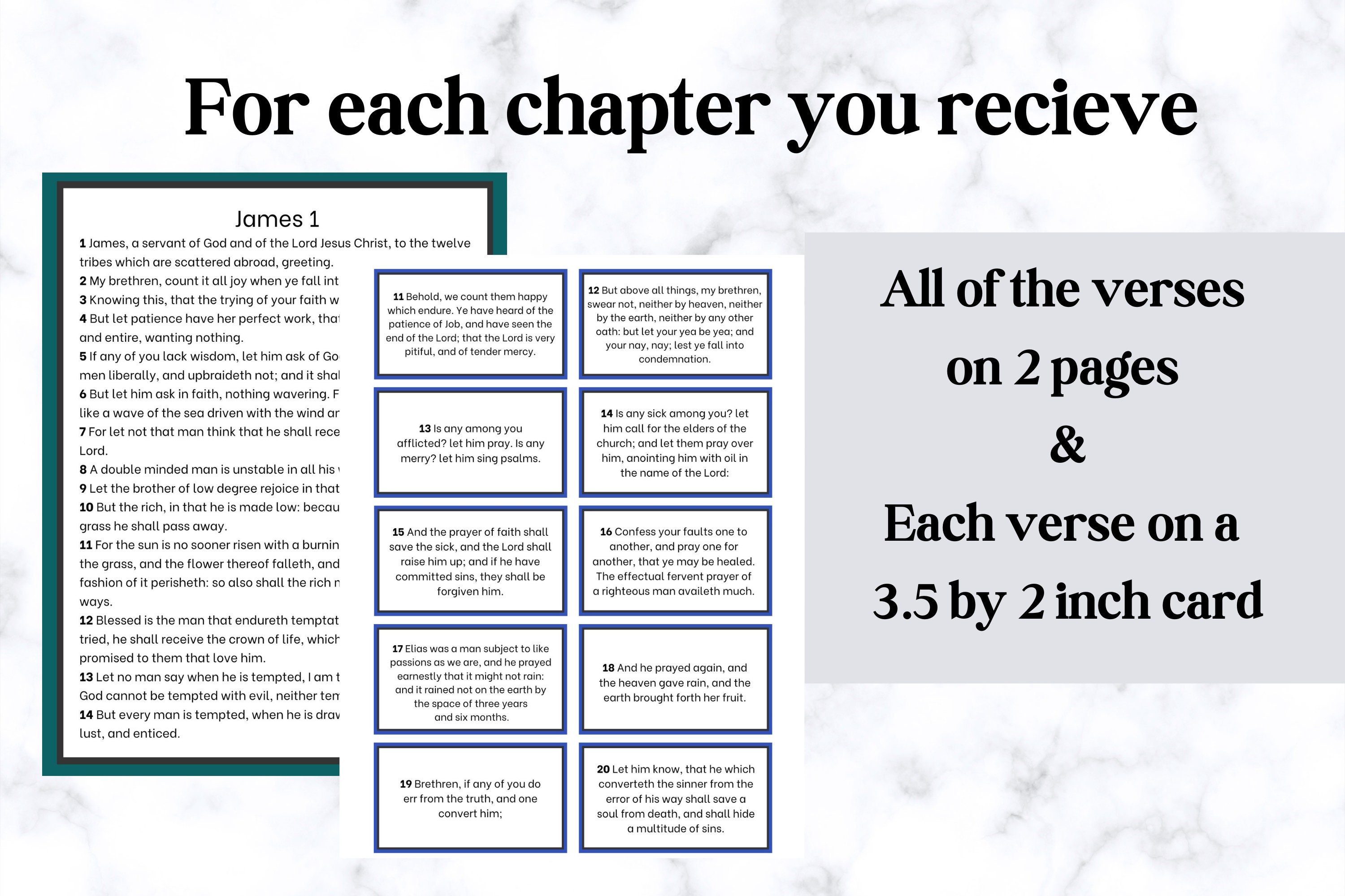 Bible Memory Worksheets the Book of James, Memorize Scripture, Verse ...