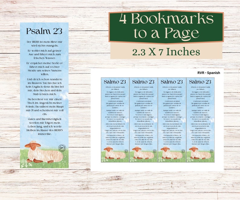 Psalm 23 Bookmark, Printable Bookmark, Missions Conference - Etsy