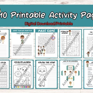 The Story of Joseph Worksheets, Early Learners, Printable Bible ...