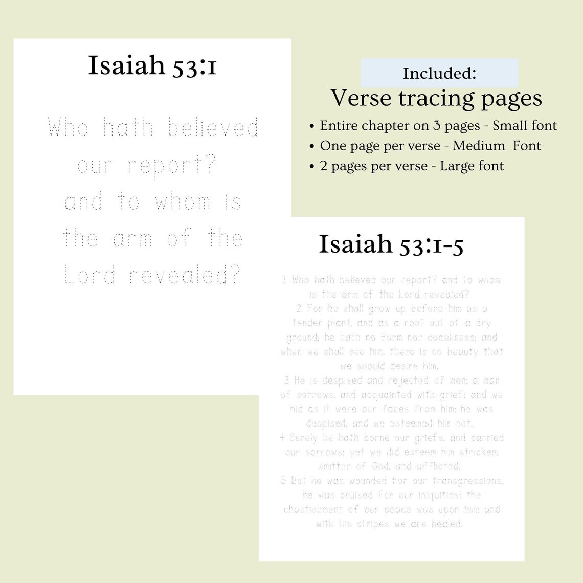 Isaiah 53 Scripture Memory Bundle Isaiah 53 Printable - Etsy