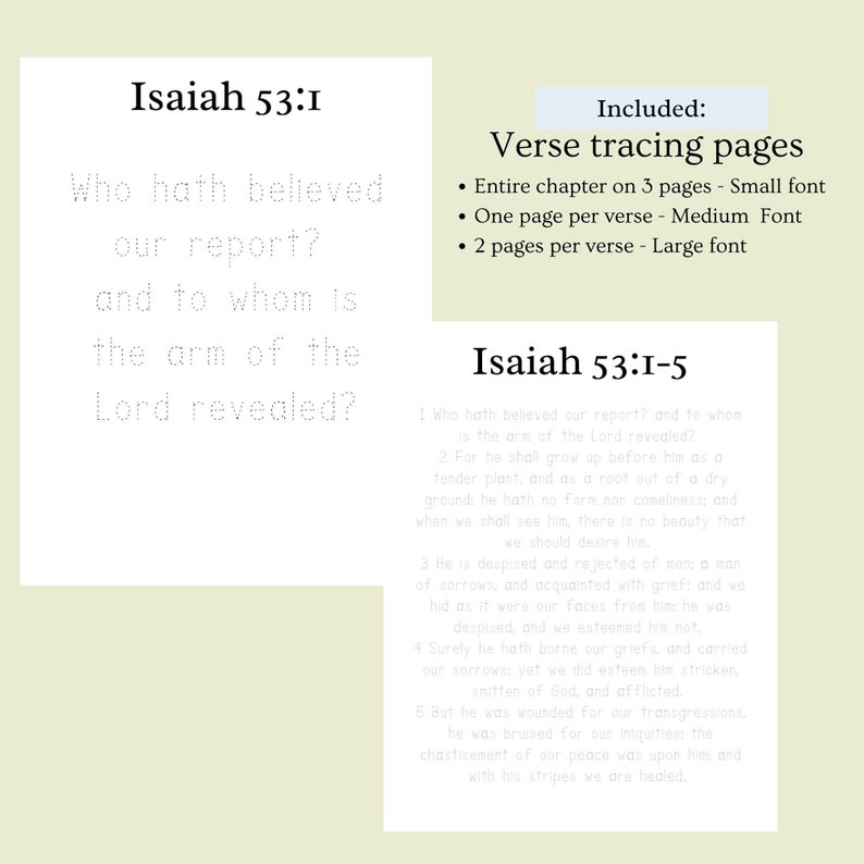 Isaiah 53 Scripture Memory Bundle, Isaiah 53 Printable, Memorize ...