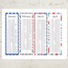 Bible Reading Plan Bookmarks, Red, White, and Blue Design, 12 Monthly ...