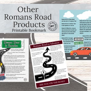 Romans Road to Salvation Printable Bookmark - Scripture Verses for ...