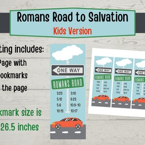 Romans Road to Salvation Kids Version, Romans Road Evangelism Cards ...