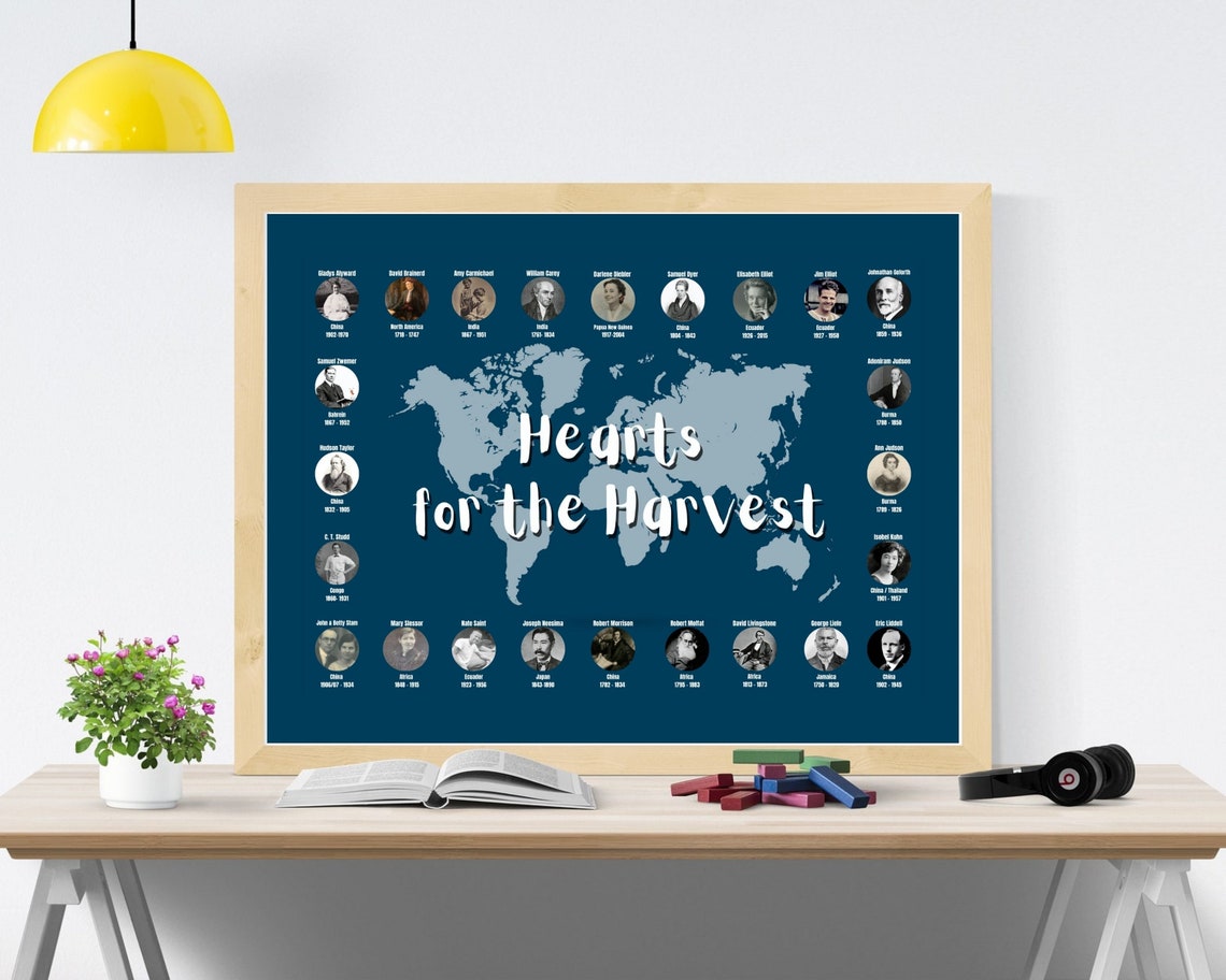 Famous Missionaries World Map Poster | Sunday School Decor (PDF & PNG ...