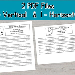 Bible Verse Tracing Worksheets, Handwriting Practice Sheets, Homeschool ...