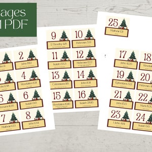 Advent Calendar Names of Jesus Verse Cards, Printable Advent Calendar ...