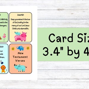 Children's Bible Verse Cards | Set of 66 Cards | 66 Bible Verse Cards ...