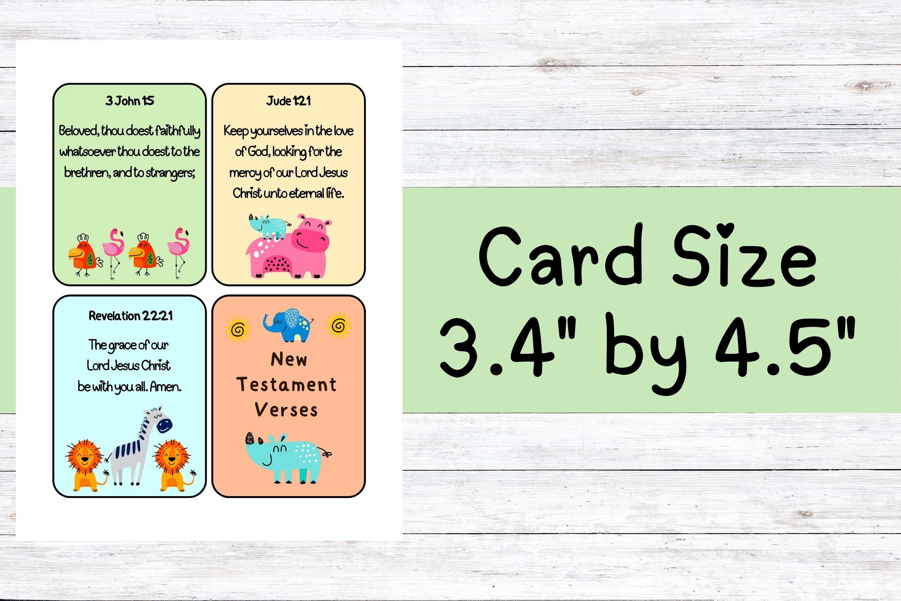 Children's Bible Verse Cards | Set of 66 Cards | 66 Bible Verse Cards ...