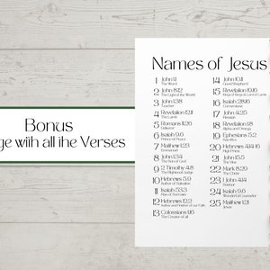 Names of Jesus Advent Bible Reading Cards, Printable Advent Calendar ...