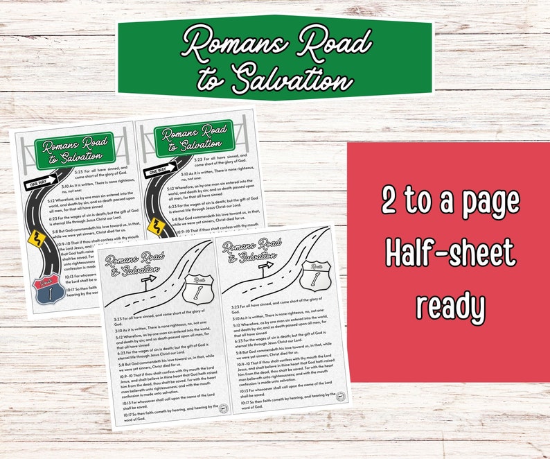 Romans Road to Salvation, Romans Road Evangelism Printable, Small Group ...