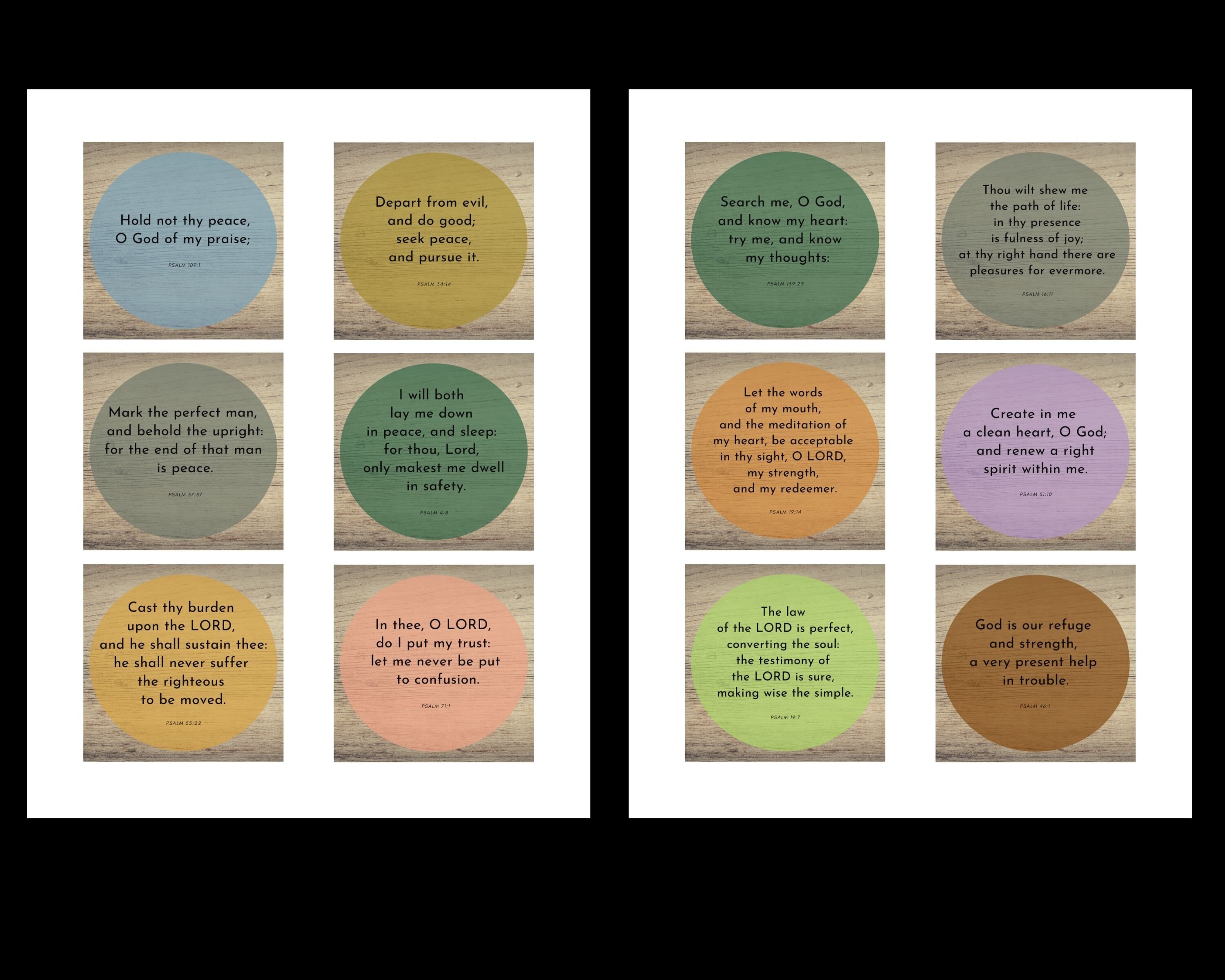 Square Bible Verse Cards 3 Inch Square Cards Printable Bible Cards ...