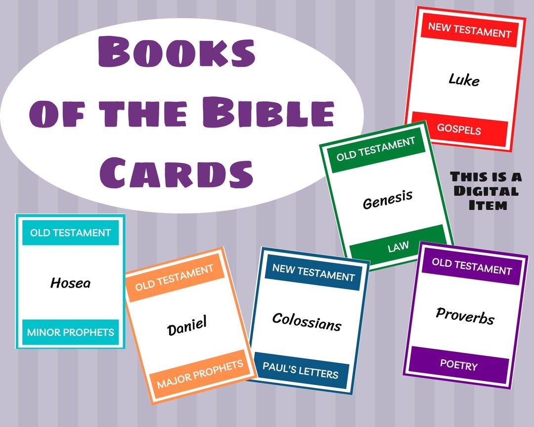 Books of the Bible Flashcards | Learn the Books of the Bible | Primary ...