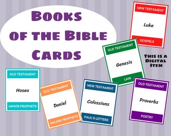 Books of the Bible Flashcards Old and New Testament 66 - Etsy