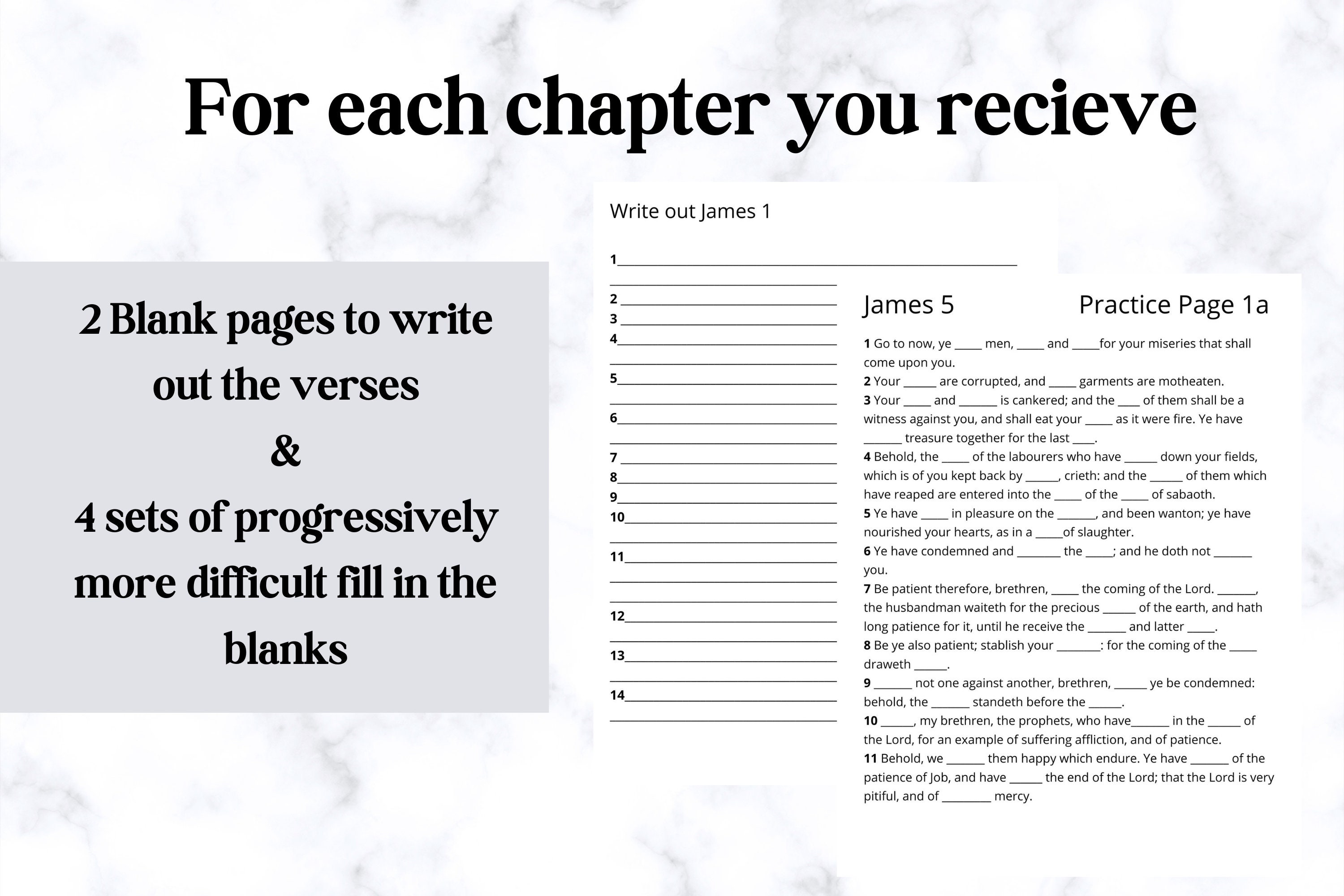 Bible Memory Worksheets the Book of James, Memorize Scripture, Verse ...