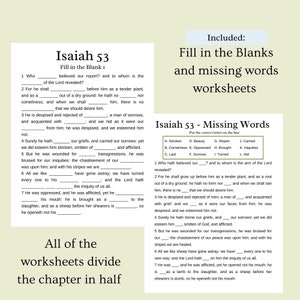 Isaiah 53 Scripture Memory Bundle, Isaiah 53 Printable, Memorize ...