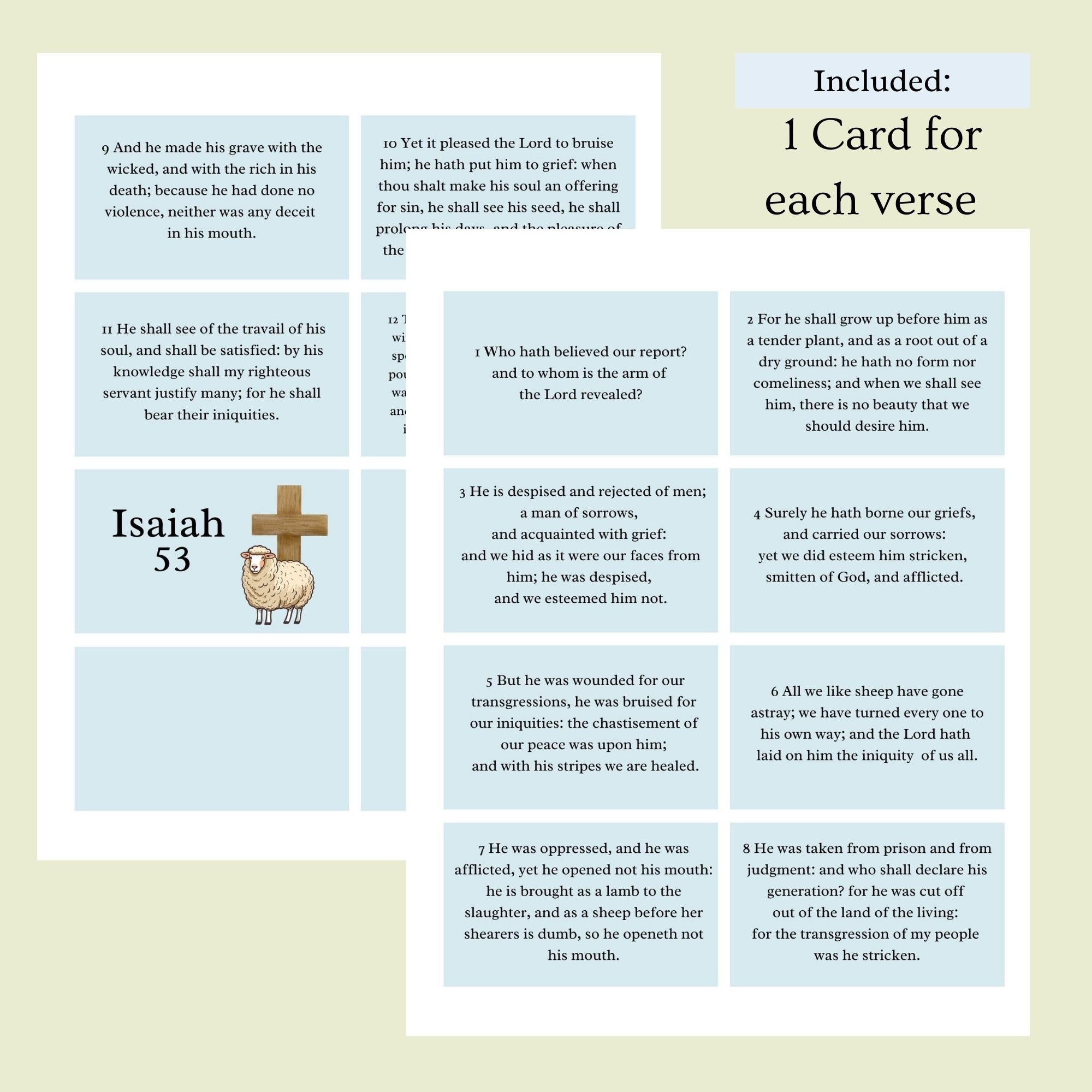 Isaiah 53 Scripture Memory Bundle, Isaiah 53 Printable, Memorize ...