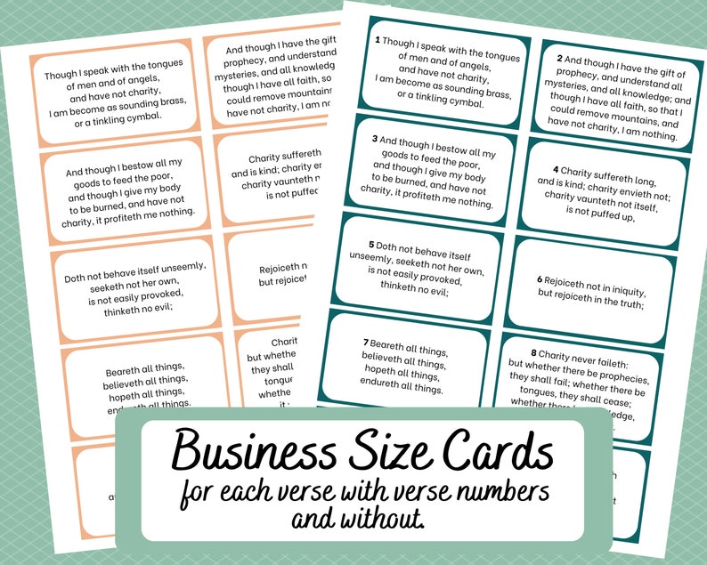 Scripture Memory | 1 Corinthians 13 | Memorize Scripture | Verse Cards ...