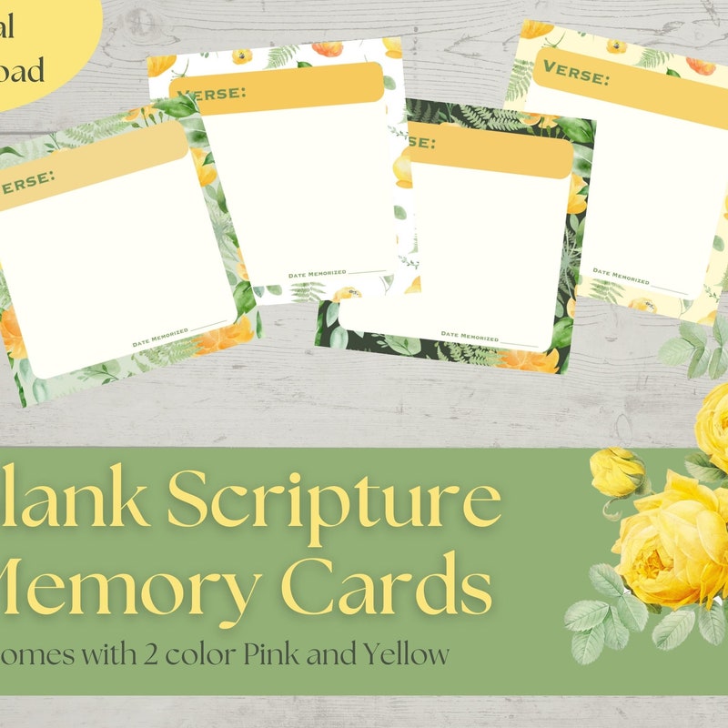 Scripture Memory Cards - Etsy