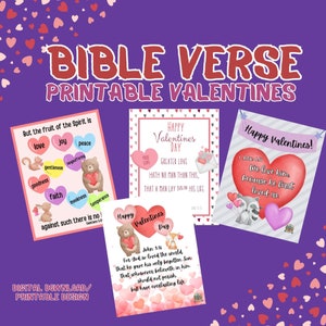 Bible Verse Valentines Card, Printable Valentines, Valentines 2025 - Etsy