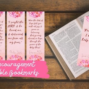 Floral Scripture Bookmarks | Printable Bible Bookmarks | Encouragement ...