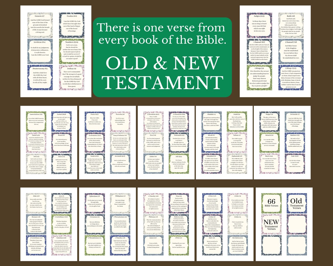 66 KJV Bible Verse Cards | Printable Scripture (PDF Download) - Etsy