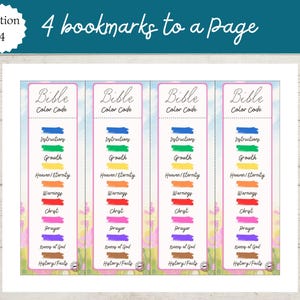 Bible Study Color Coding Bookmarks, Printable Bible Bookmarks, Study ...