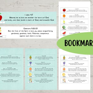 Fruit of the Spirit Printable Resources | Printable Bookmarks | Verse ...