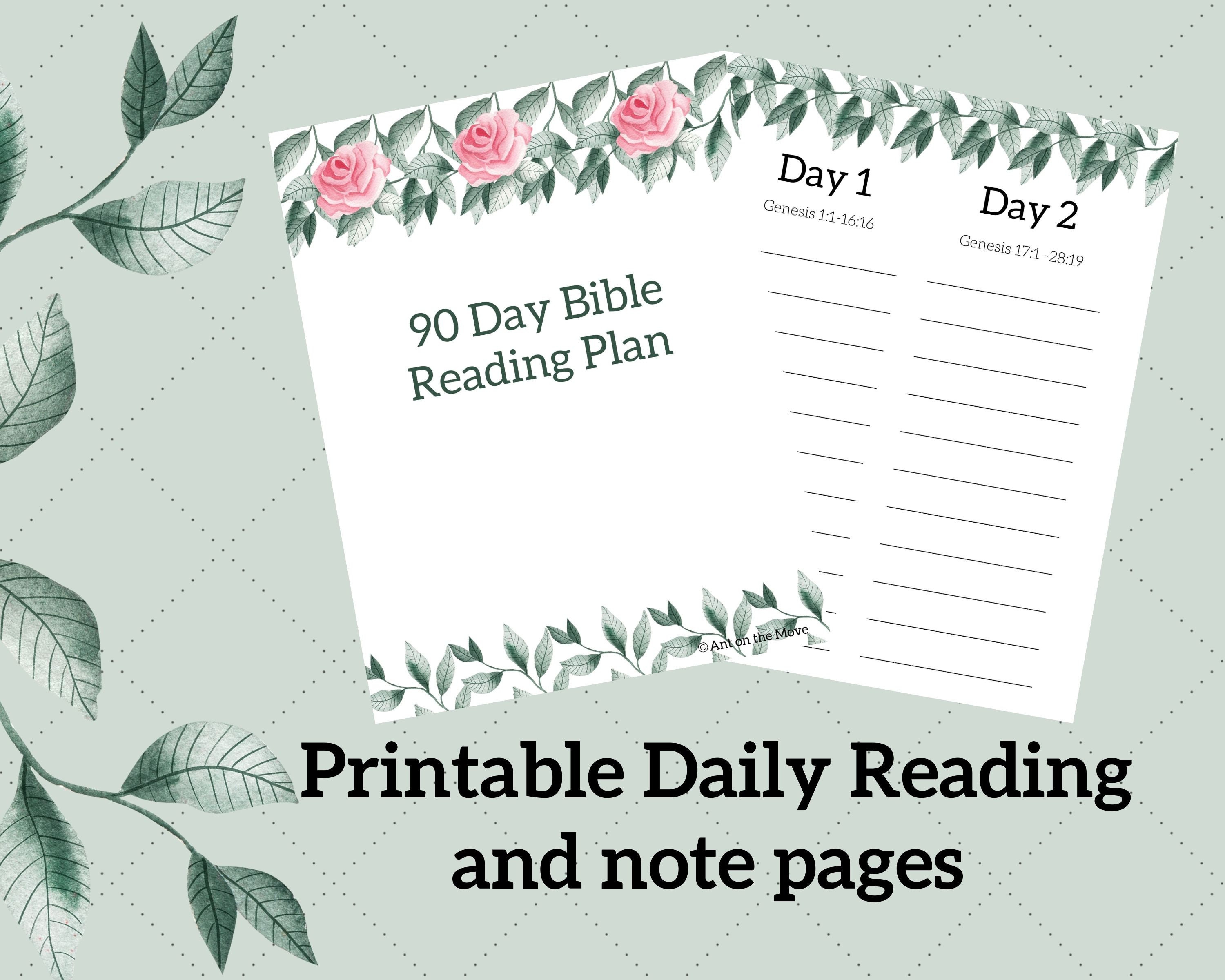 90 Day Bible Reading Plan | Printable Reading Plan | Read the Bible ...