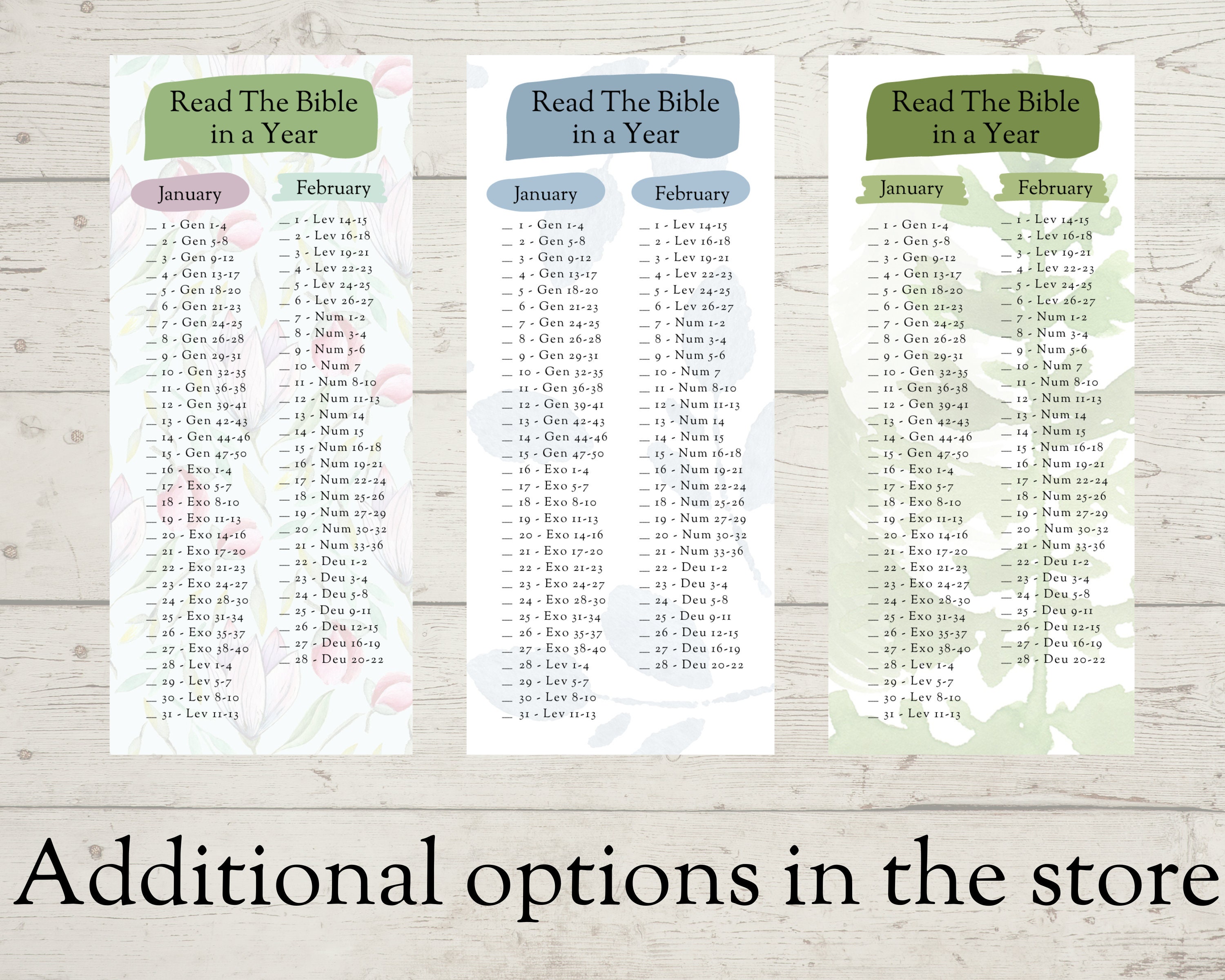Bible Reading Tracker | Bible Insert | Printable Bible Reading Tri-fold ...