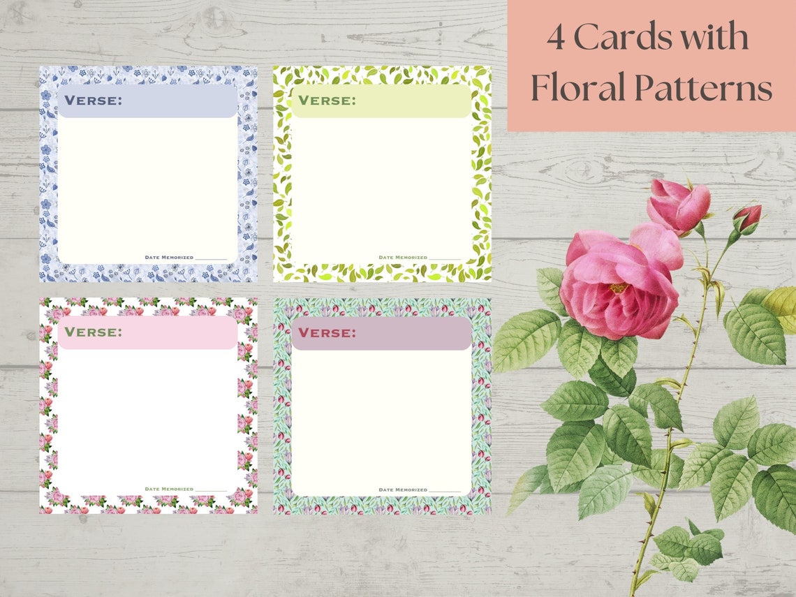 Blank Scripture Cards, Scripture Memory Cards, Write Your Own Memory ...