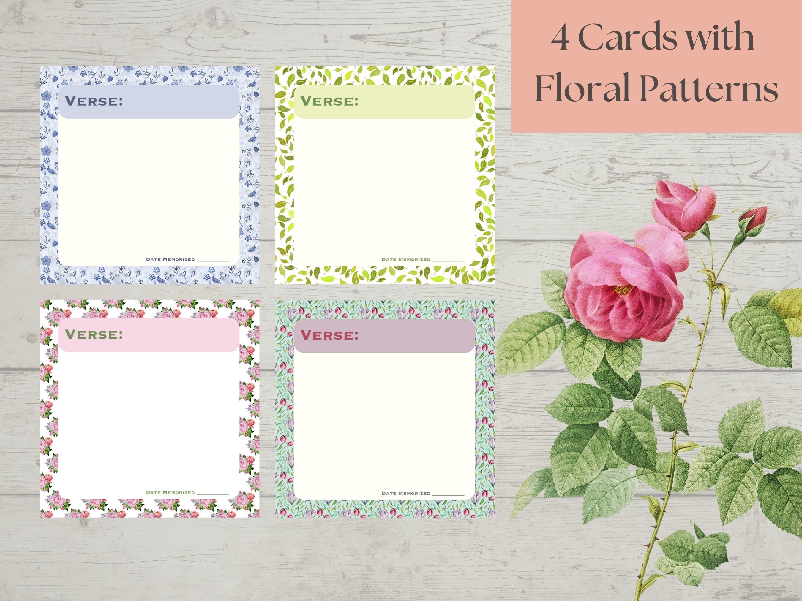 Blank Scripture Cards, Scripture Memory Cards, Write Your Own Memory ...