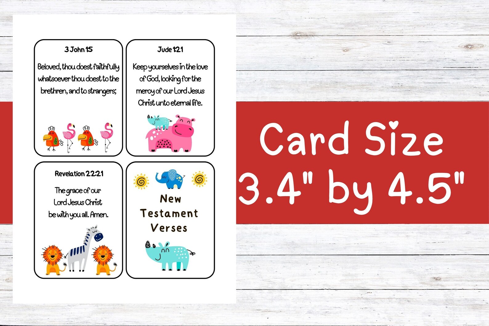 Children's Bible Verse Cards | Set of 66 Cards | 66 Bible Verse Cards ...