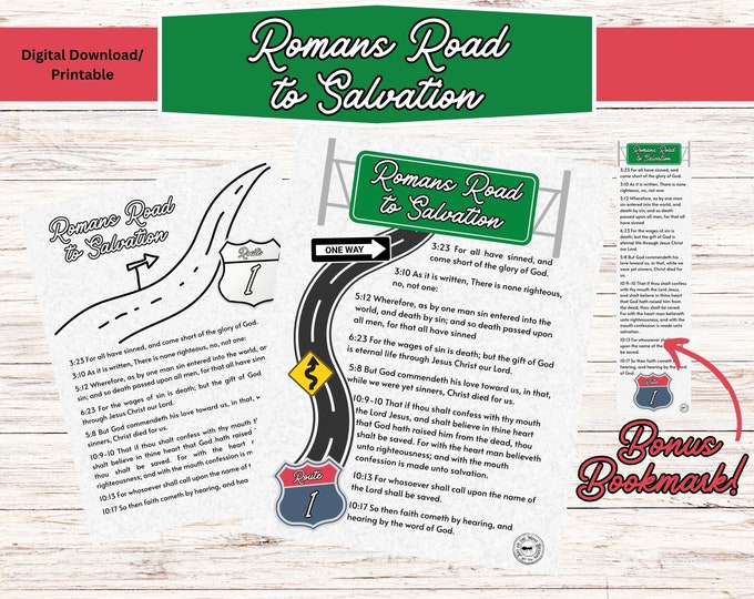 Romans Road to Salvation Printable | Digital Download for Bible Study ...
