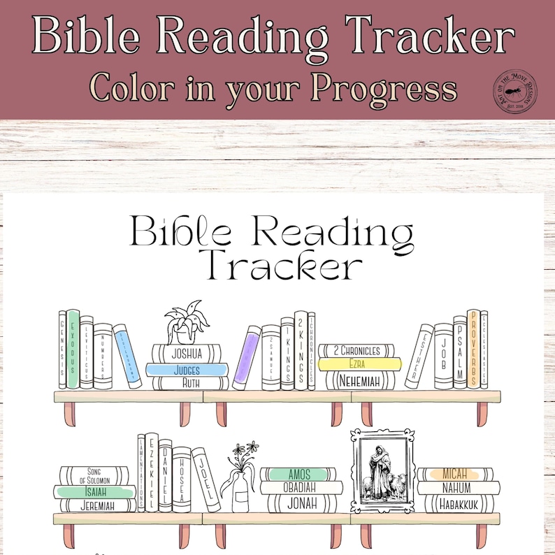 Coloring Bible Reading Tracker, Printable Bible Tracker, PDF, 2026 ...