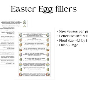 Printable Easter Egg Bible Verse Fillers, Easter Printable - Etsy