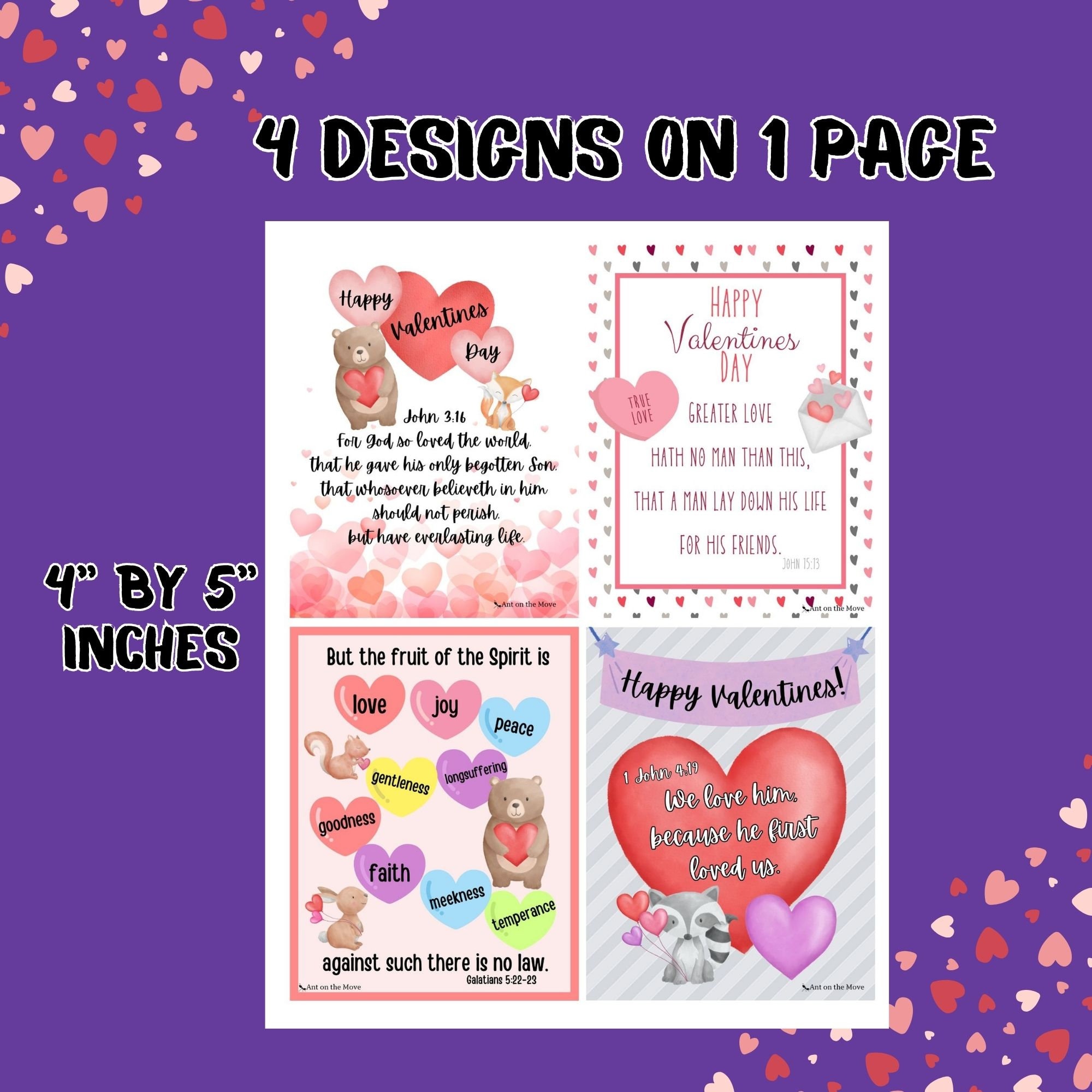 Bible Verse Valentines Card, Printable Valentines, Valentines 2026 - Etsy