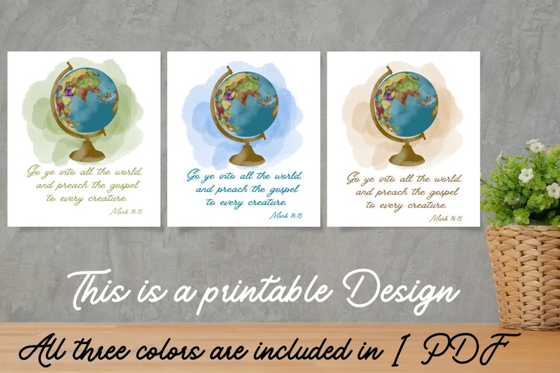 Go Ye Into All the World Print | Digital Download | Scripture Print ...