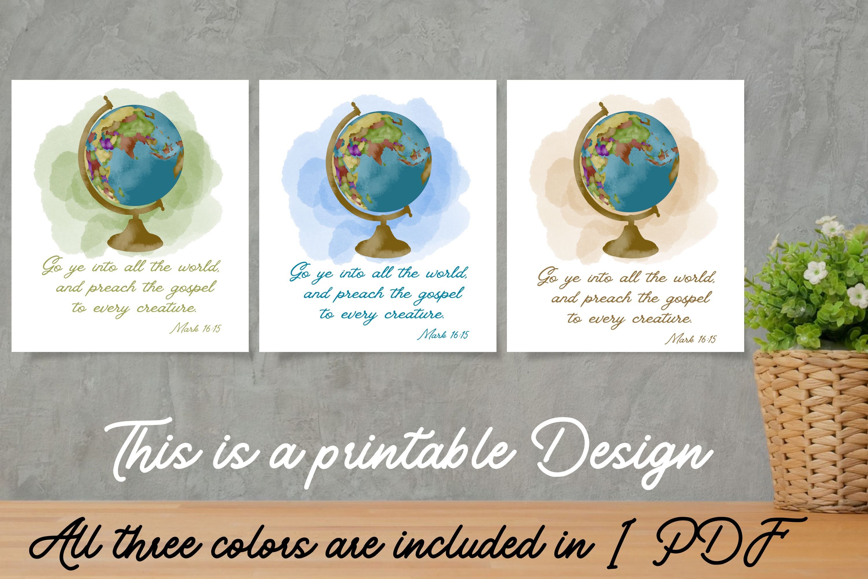 Go Ye Into All the World Print | Digital Download | Scripture Print ...