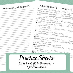 Scripture Memory | 1 Corinthians 13 | Memorize Scripture | Verse Cards ...