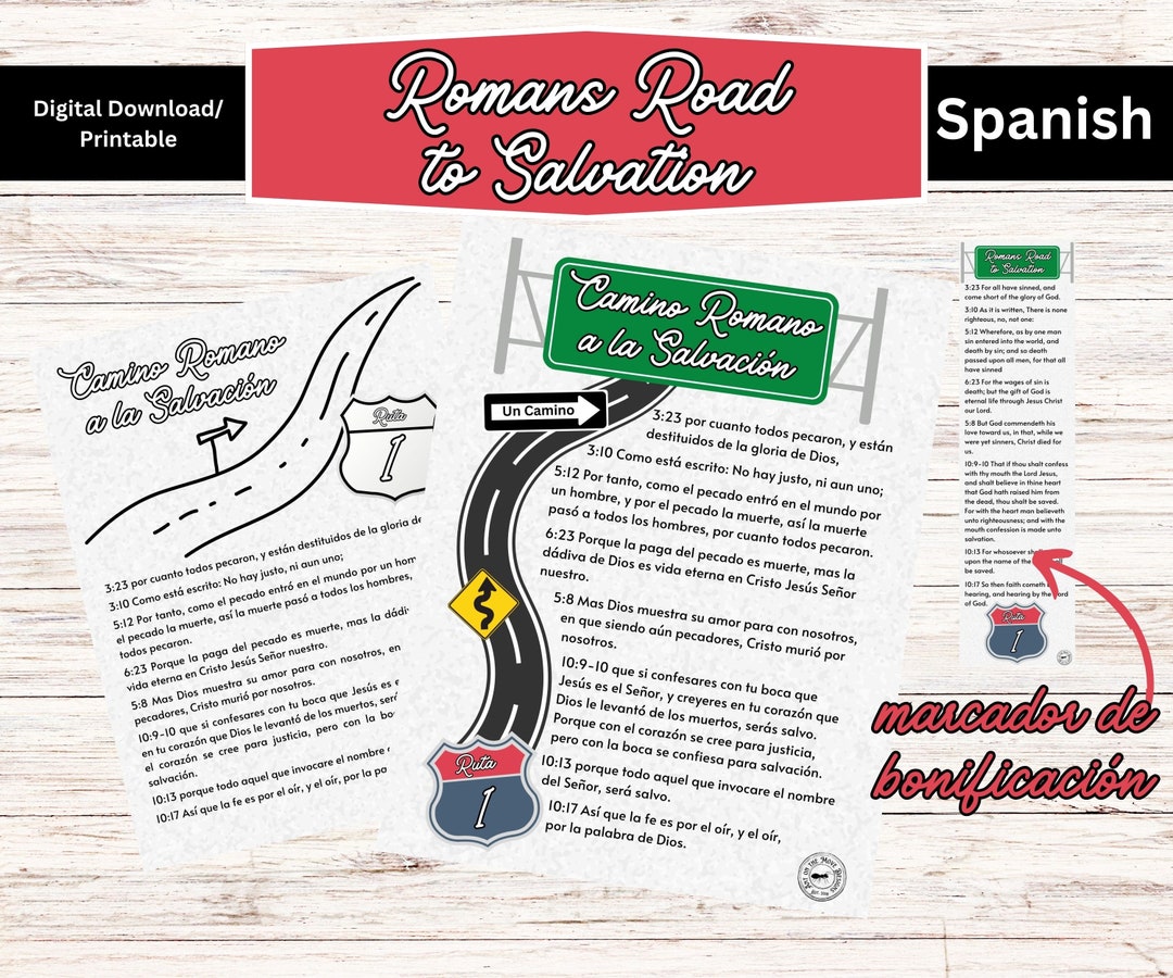 Romans Road to Salvation Spanish Version, Romans Road Evangelism ...